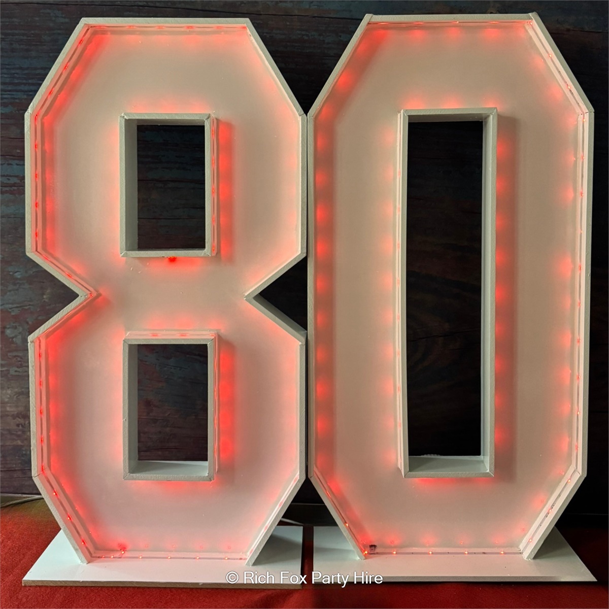 Light Up Number 80 Hire Bolton, Bury & Manchester